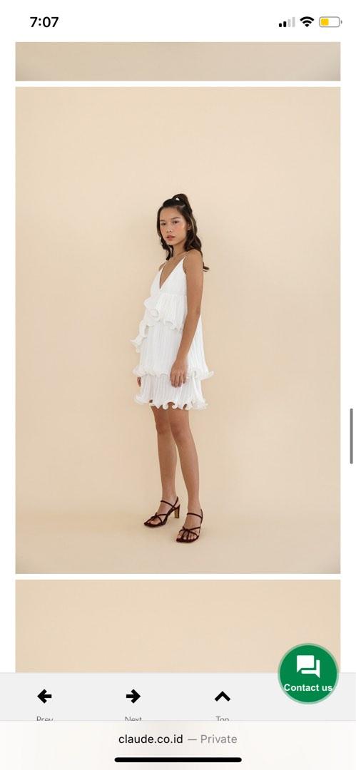 BNWT Claude Gibson Dress in XS White Novita Lam, Women's Fashion ...