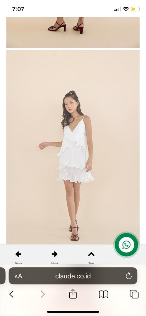 BNWT Claude Gibson Dress in XS White Novita Lam, Women's Fashion ...