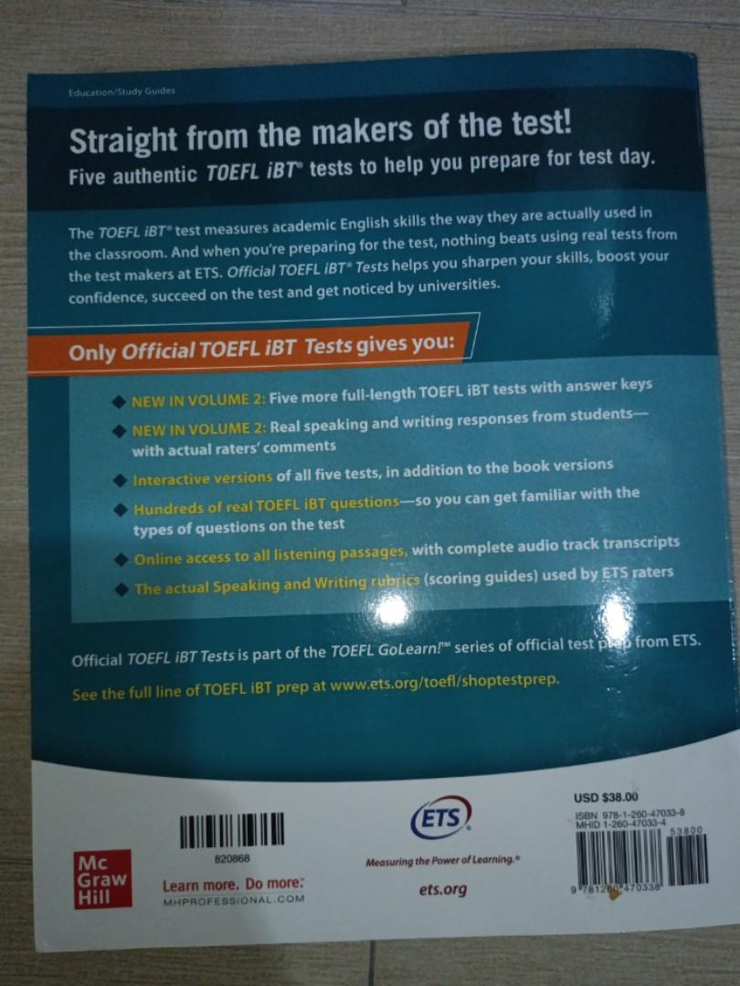 Official Toefl iBT Tests Volume 2, Hobbies & Toys, Books & Magazines ...
