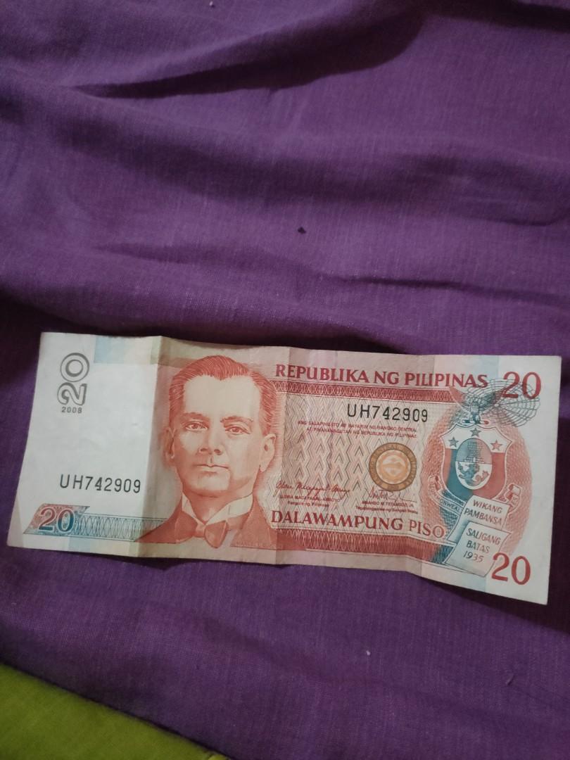 Old 20 Peso bill, Hobbies & Toys, Memorabilia & Collectibles, Currency ...