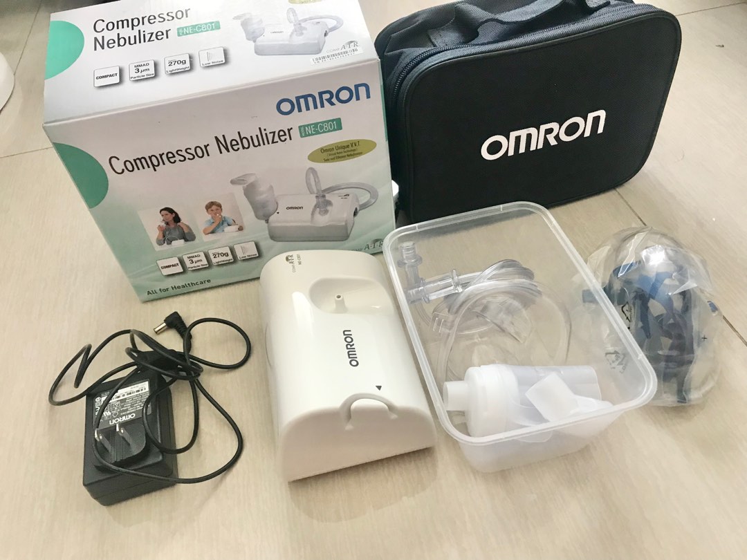 OMRON COMPRESSOR NEBULIZER NEC801 - GOOD AS NEW, Health & Nutrition ...