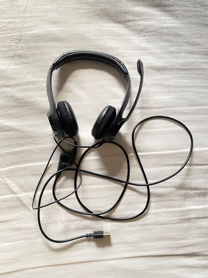 Original Logitech H390 Computer Headset, Audio, Headphones & Headsets ...