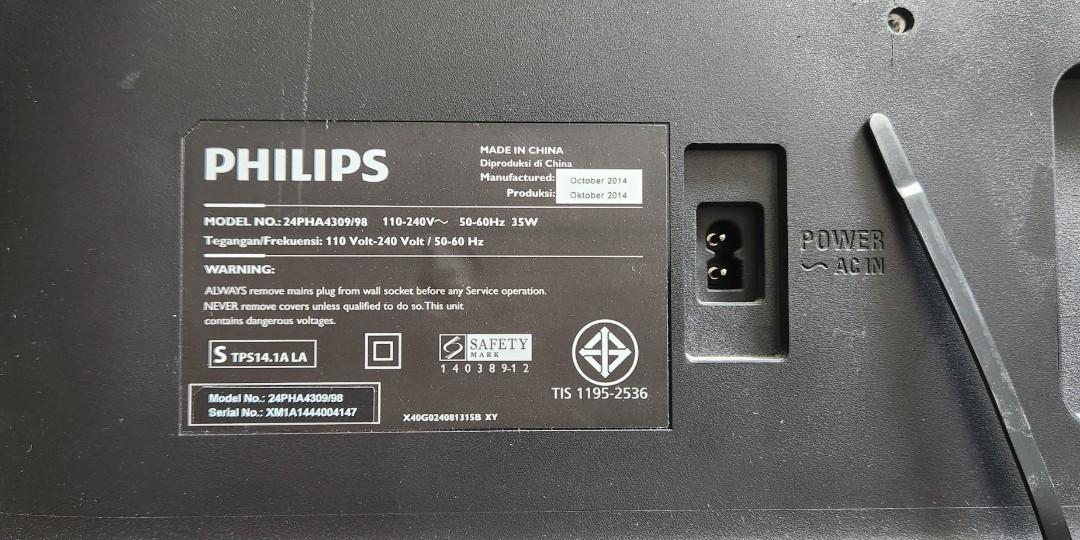 Philips 24 inch TV (24PHA4309/98), TV & Home Appliances, TV ...
