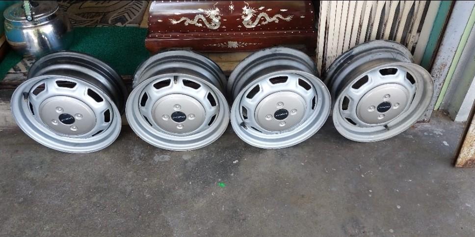 PROTON SAGA RIM ORIGINAL BESI MACAM BARU, Auto Accessories on Carousell