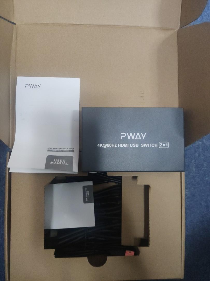 Pway hdmi usb switch 2 in 1 out, Computers & Tech, Parts & Accessories ...