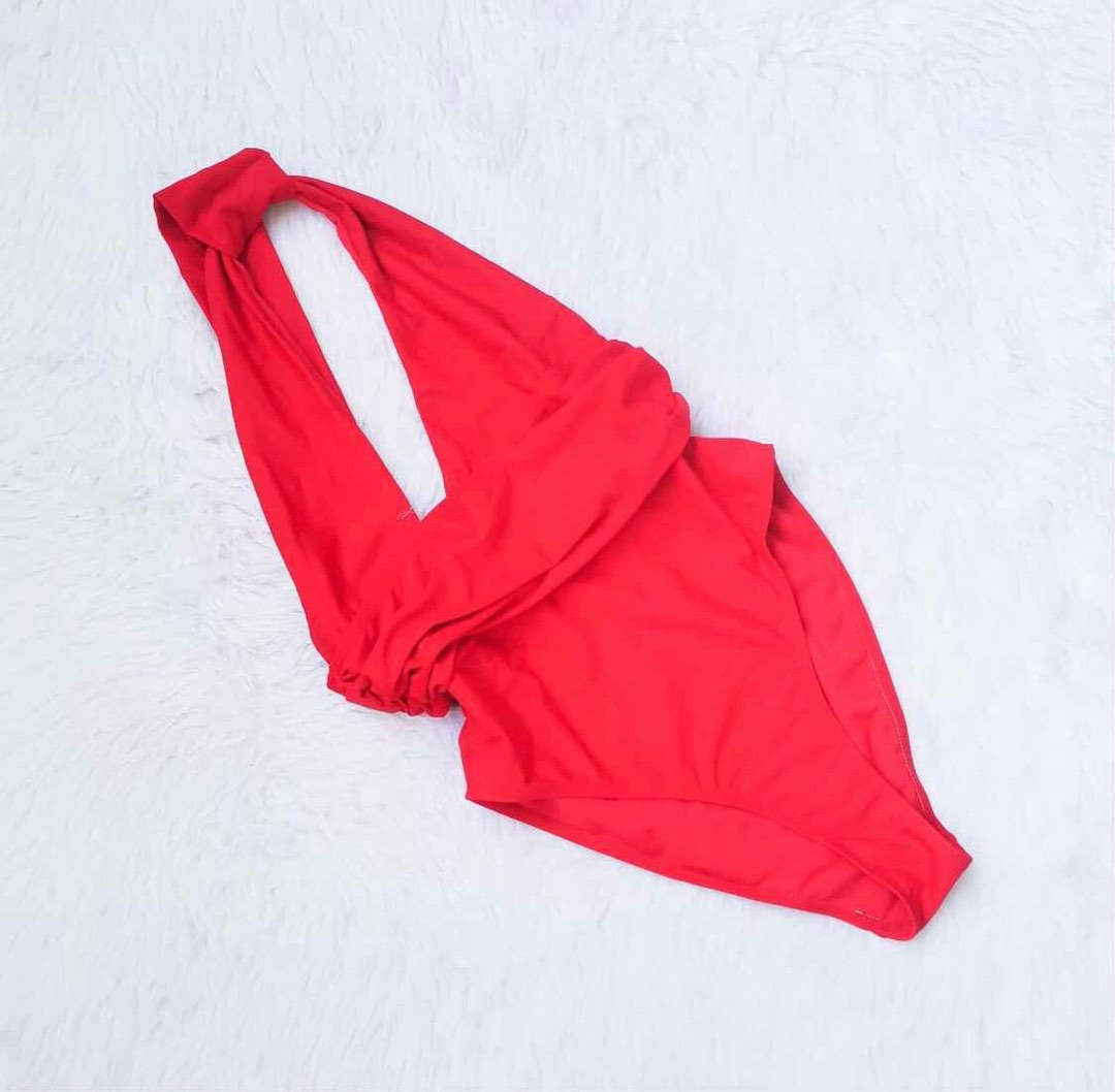 Red Monokini, Women's Fashion, Swimwear, Bikinis & Swimsuits on Carousell