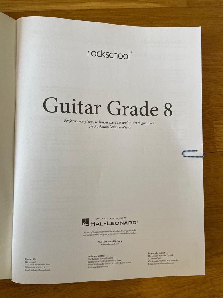 Rockschool electric guitar grade 8 book RSL, Hobbies & Toys, Books ...