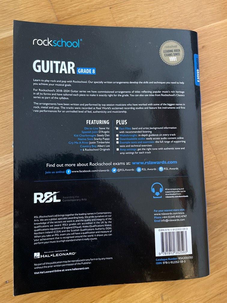 Rockschool electric guitar grade 8 book RSL, Hobbies & Toys, Books & Magazines, Textbooks on ...