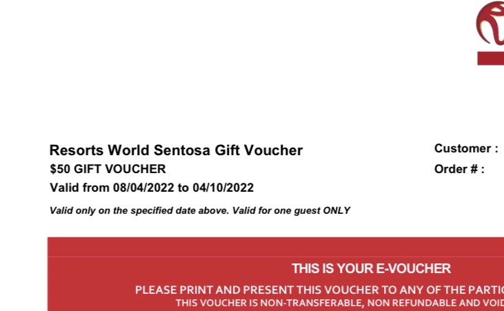 $100 RWS e-Voucher, Tickets & Vouchers, Vouchers on Carousell