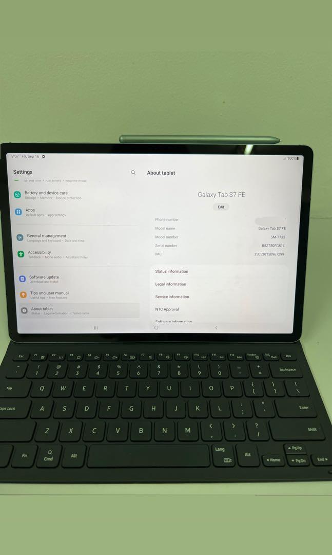 Samsung Galaxy Tab S7 FE, Mobile Phones & Gadgets, Tablets, Android on ...