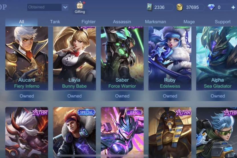 semi stack mobile legends/ml account, Video Gaming, Gaming Accessories ...