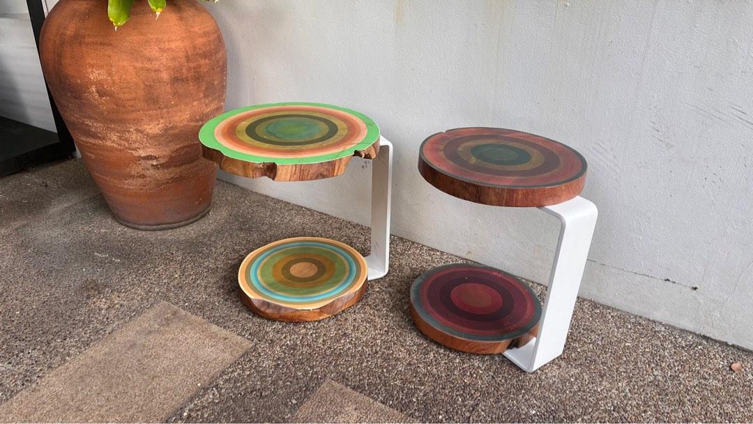 Side tables made from recycled wood, Furniture & Home Living, Furniture ...
