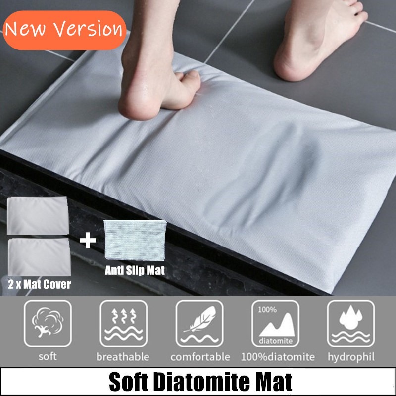 Soft Diatomite Mat with Great Water Absorption / Bathroom Mat / Floor ...