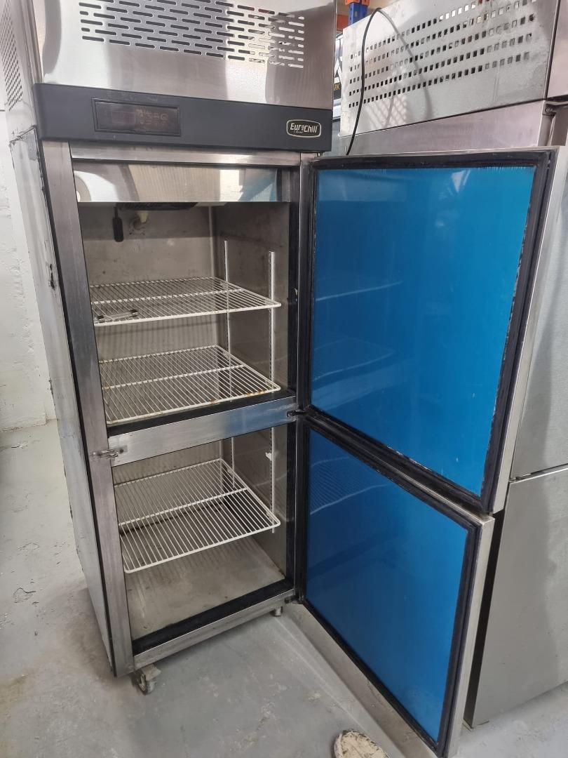 Standing Upright Chiller 2 Door Stainless Steel Used Eurochill brand ...