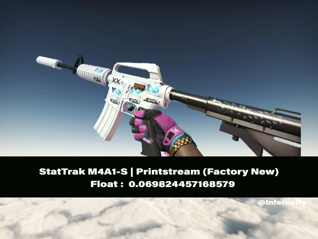StatTrak M4A1-S Printstream FN CSGO SKINS KNIVES, Video Gaming, Gaming ...