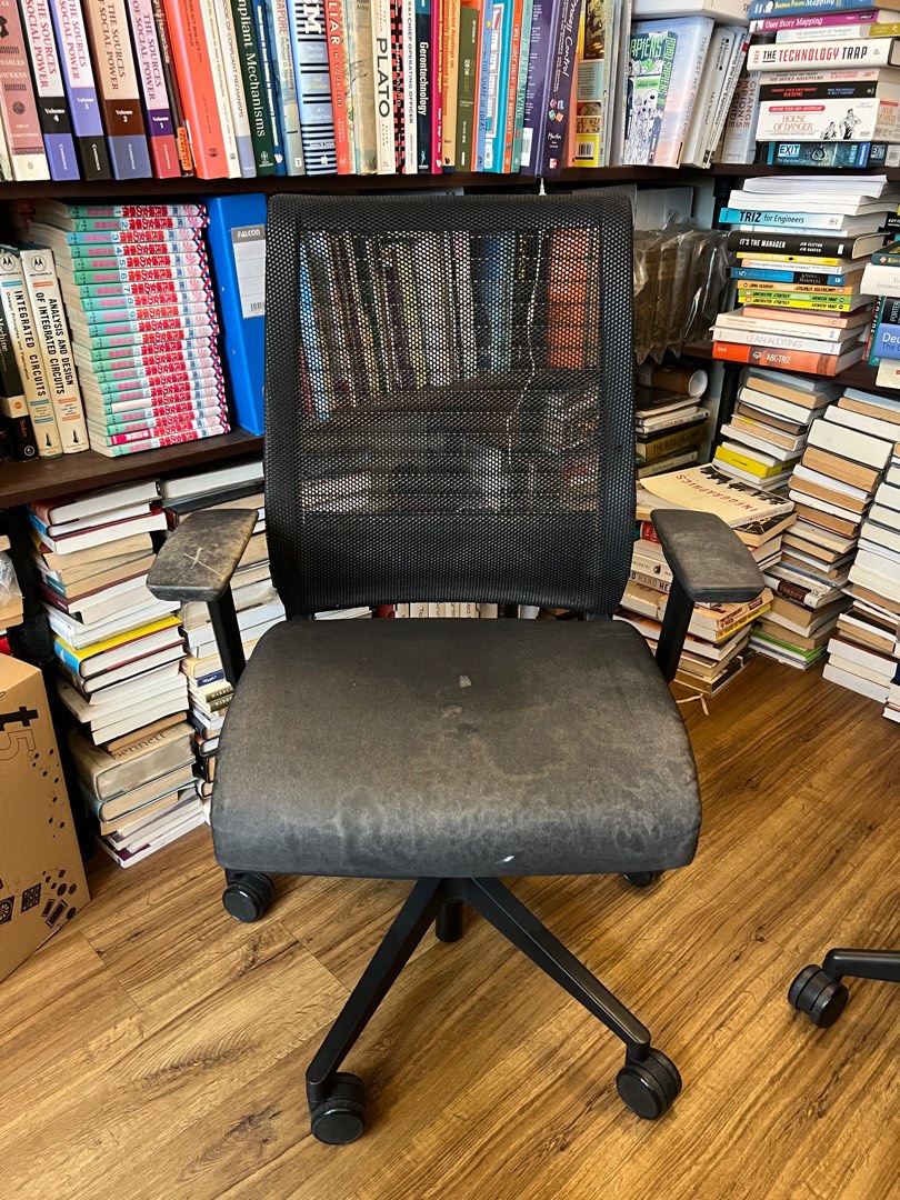 Steelcase think v2 (sold) and Steelcase leap v2, Furniture & Home ...