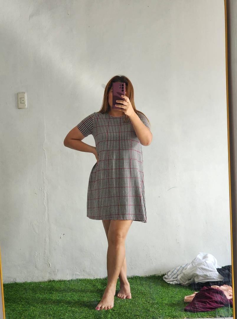 Stradivarius Check Dress, Women's Fashion, Dresses & Sets, Evening ...