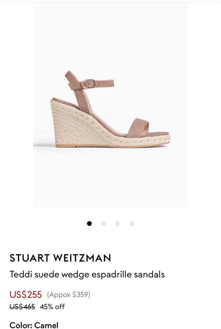 Stuart Weitzman Wedge Sandal Size 4.5-5, Women's Fashion, Footwear, Wedges on Carousell
