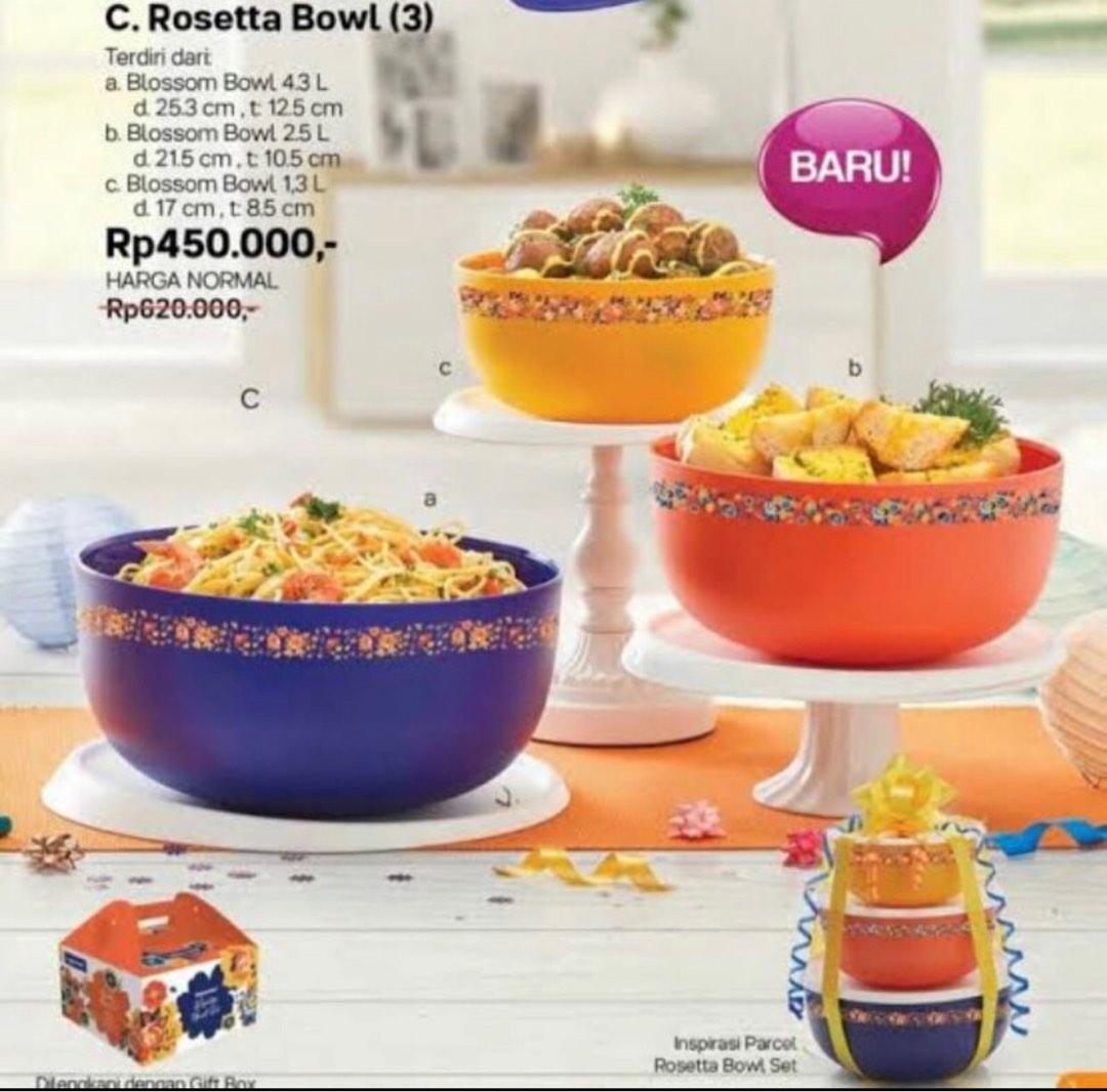 Tupperware Rosetta Bowl Set, Kitchen & Appliances di Carousell