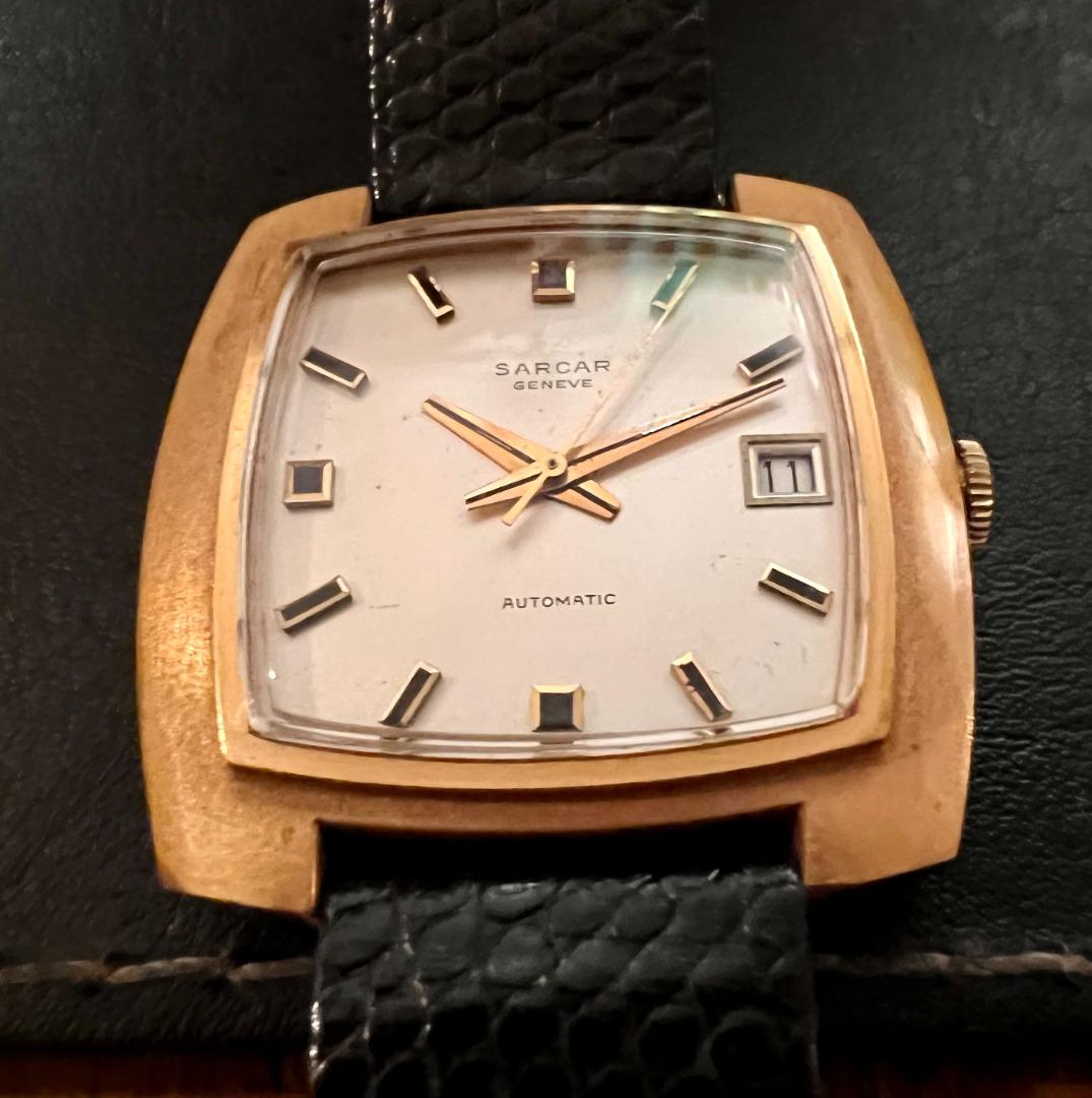 Vintage Sarcar Men's Dress Watch 1970s Valjoux 2622, Luxury, Watches on Carousell