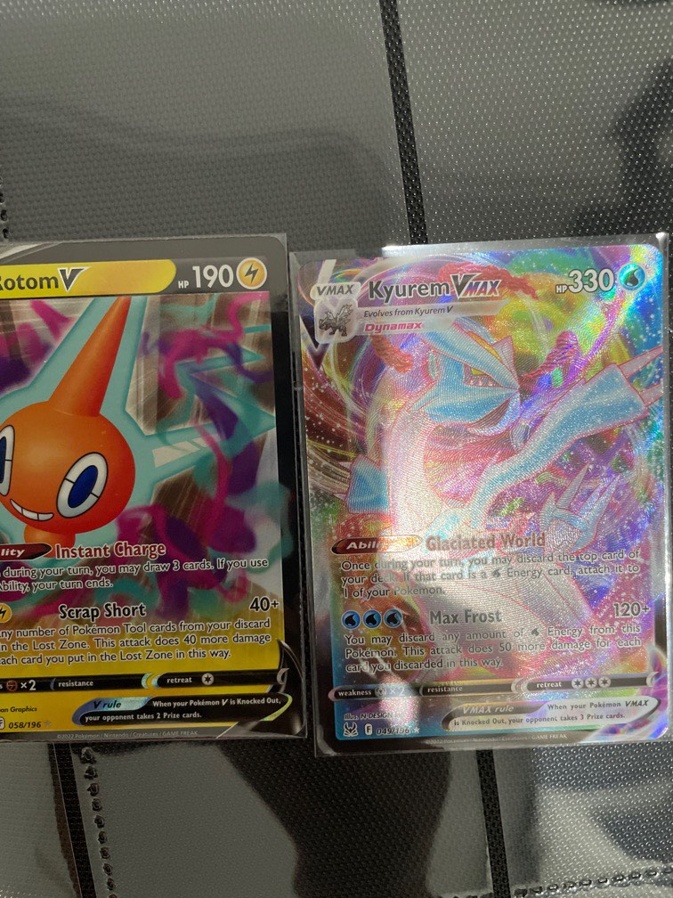 WTT: Pokemon Cards, Kyurem Vmax and Rotom V, Hobbies & Toys, Toys ...