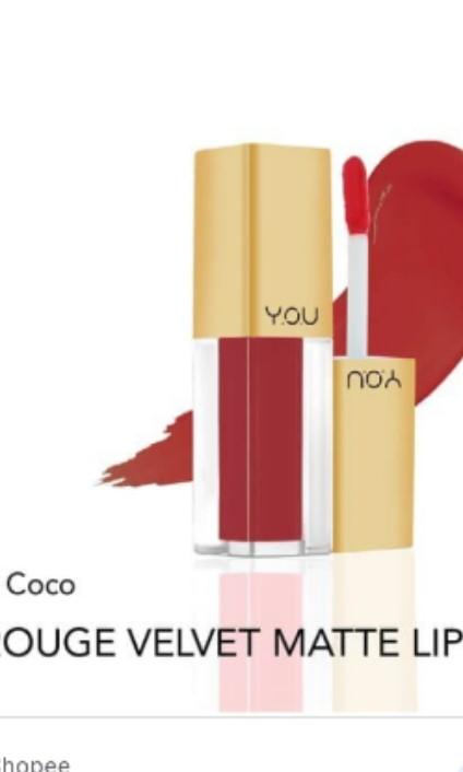 Y.O.U ROUGE VELVET MATTE LIP CREAM, Kesehatan & Kecantikan, Rias Wajah ...