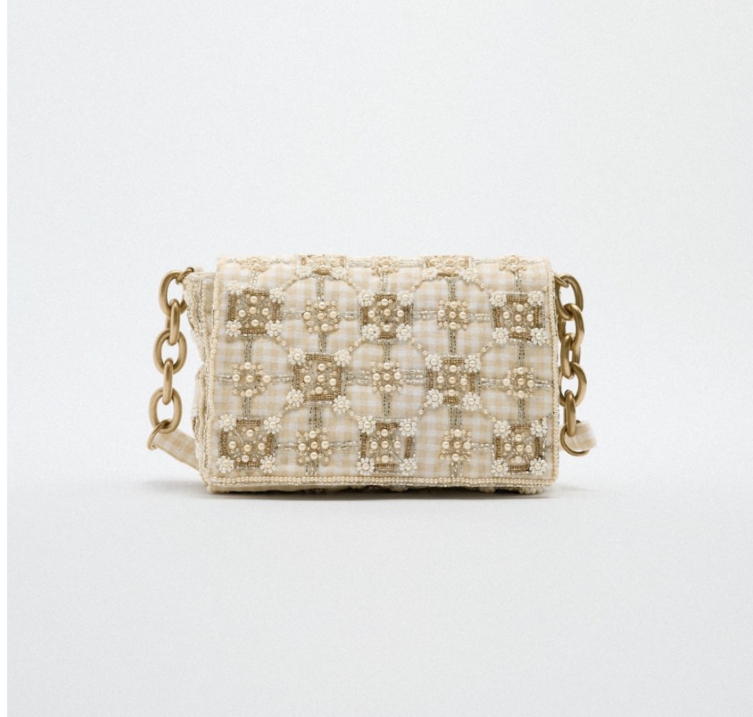 Zara Beaded Bag, Women's Fashion, Bags & Wallets, Shoulder Bags on ...