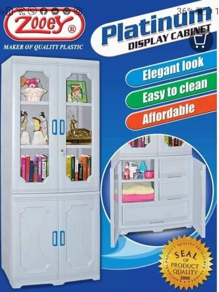 Zooey Platinum Display Cabinet, Furniture & Home Living, Furniture ...