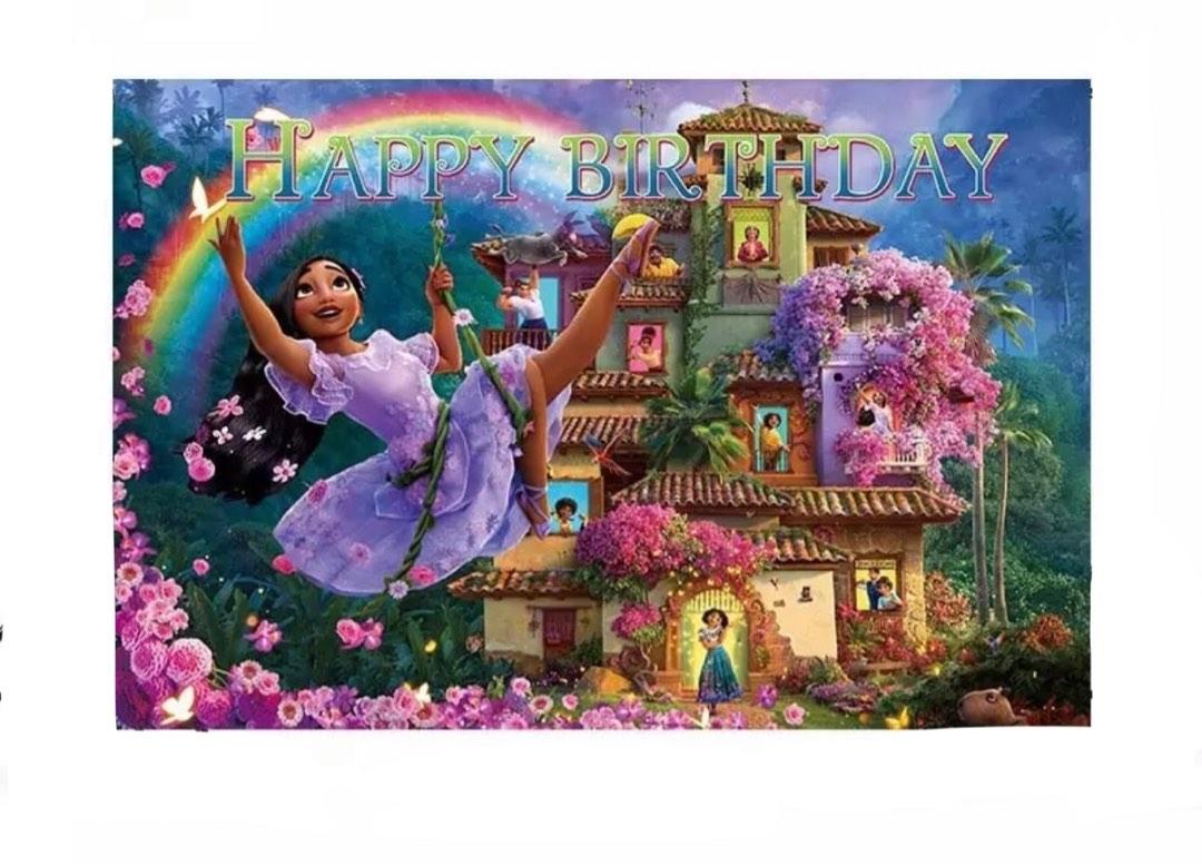150x100cm Encanto Happy Birthday Backdrop Photography Party Theme ...