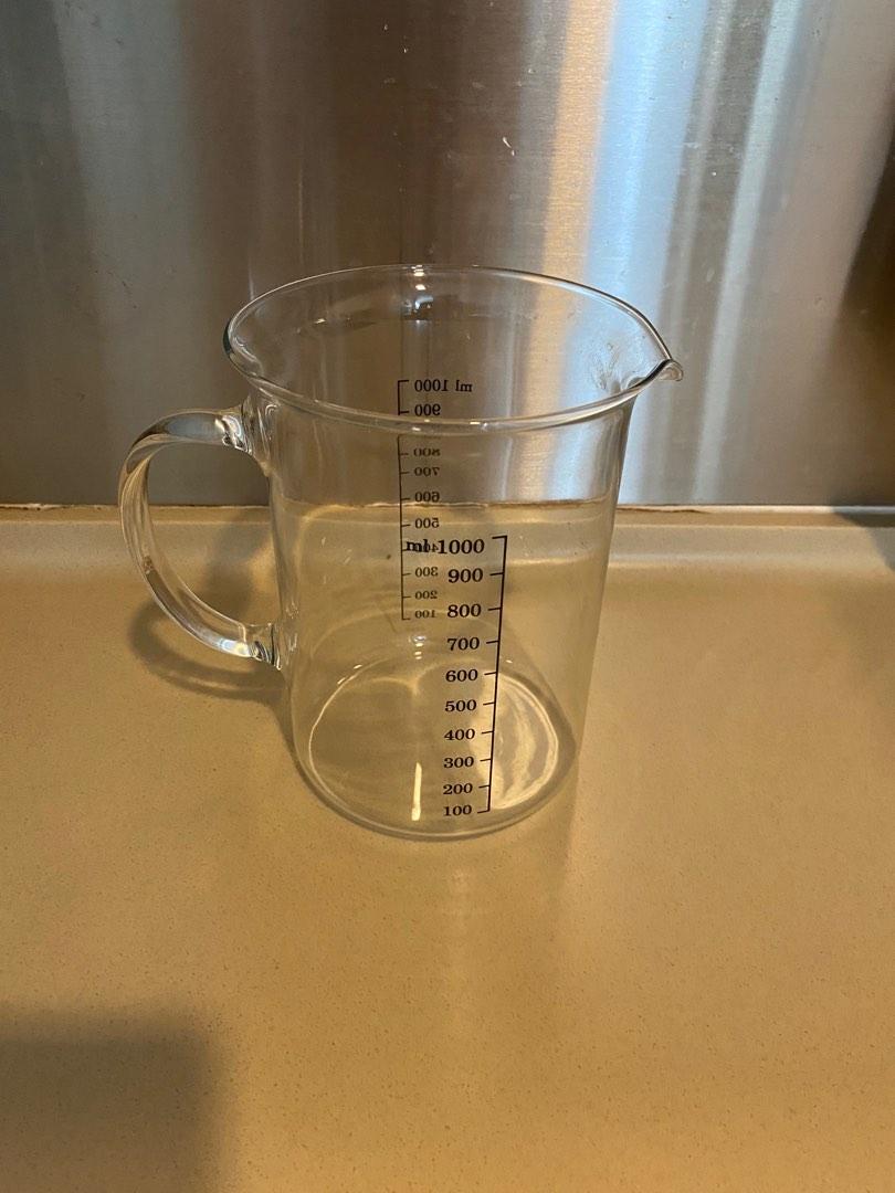 1 liter glass pitcher with 100ml graduations, Furniture & Home Living ...