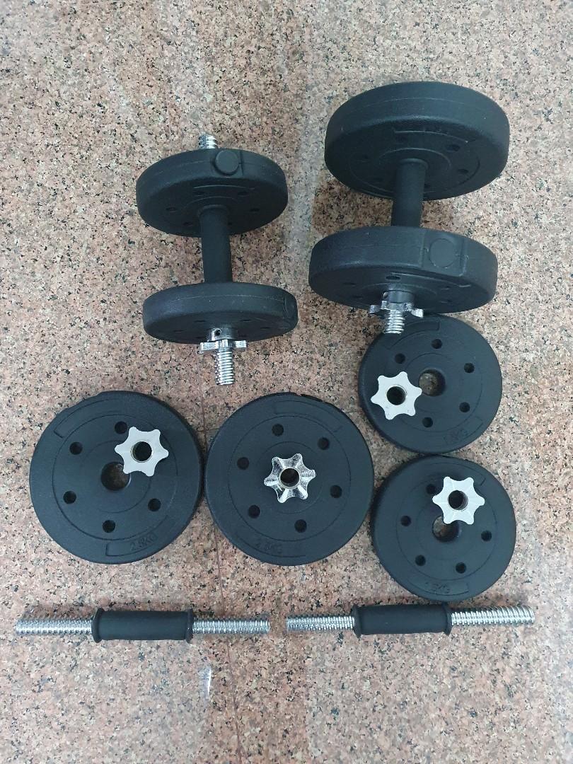 21kg dumbbell set, Sports Equipment, Exercise & Fitness, Weights ...