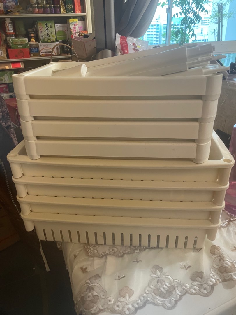 2 sets of 4-5 tier plastic rack, Furniture & Home Living, Furniture ...