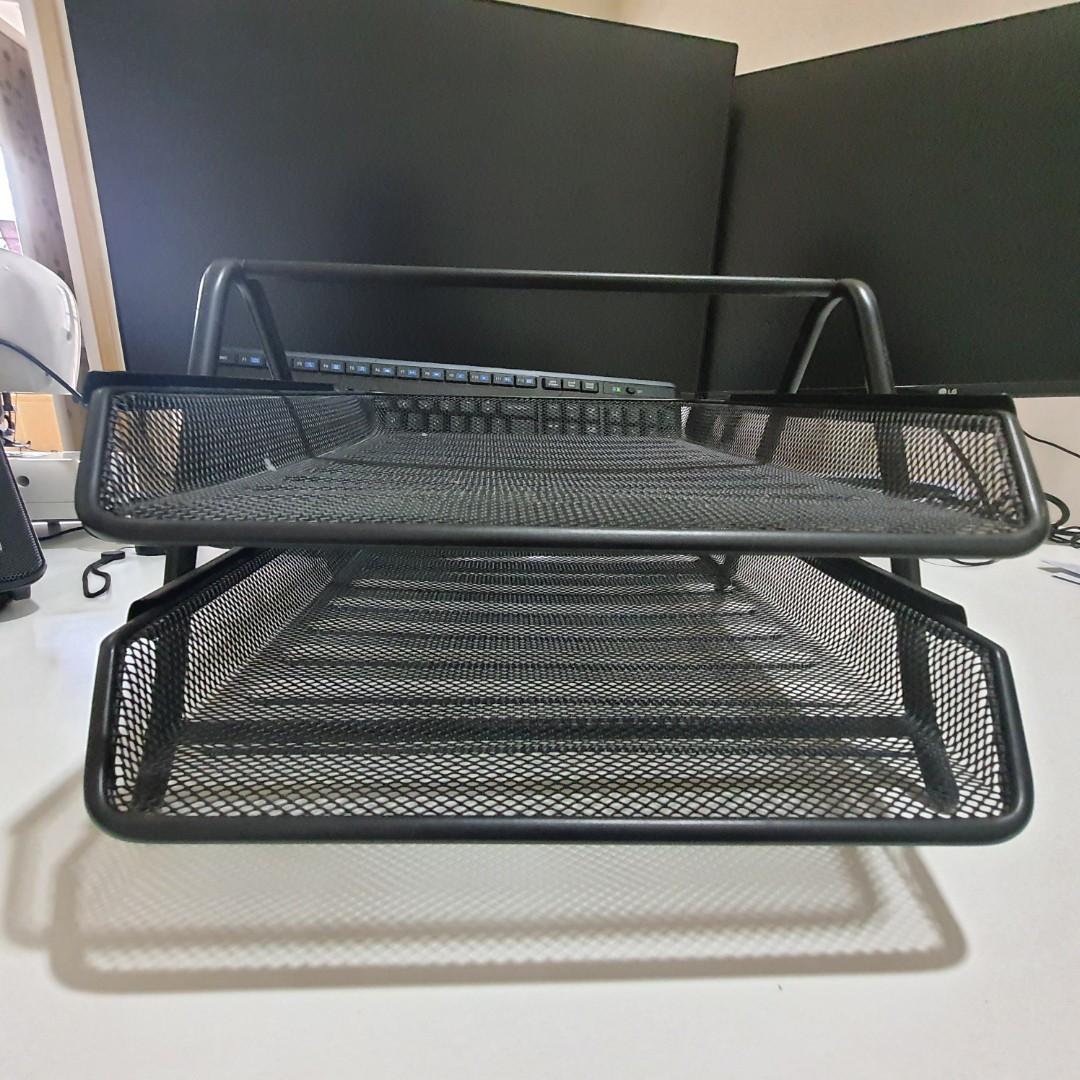 2-Tier Mesh Paper Tray, Hobbies & Toys, Stationery & Craft, Stationery ...