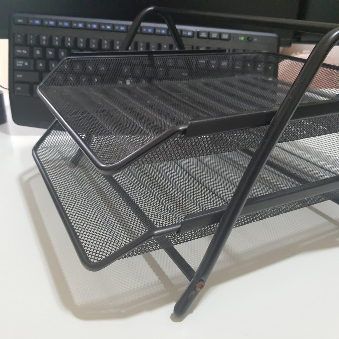 2-Tier Mesh Paper Tray, Hobbies & Toys, Stationery & Craft, Stationery ...