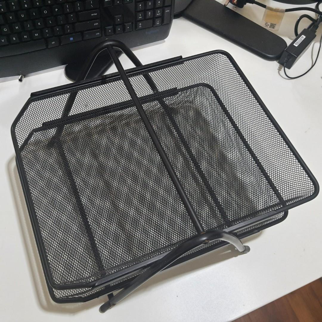 2-Tier Mesh Paper Tray, Hobbies & Toys, Stationery & Craft, Stationery ...