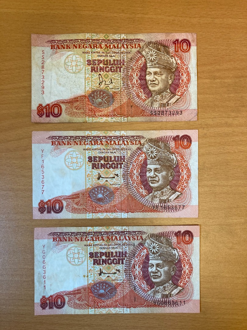 6th & 7th Series RM 10 Malaysia Banknote Wang Kertas Duit Siri 5 & 6 ...