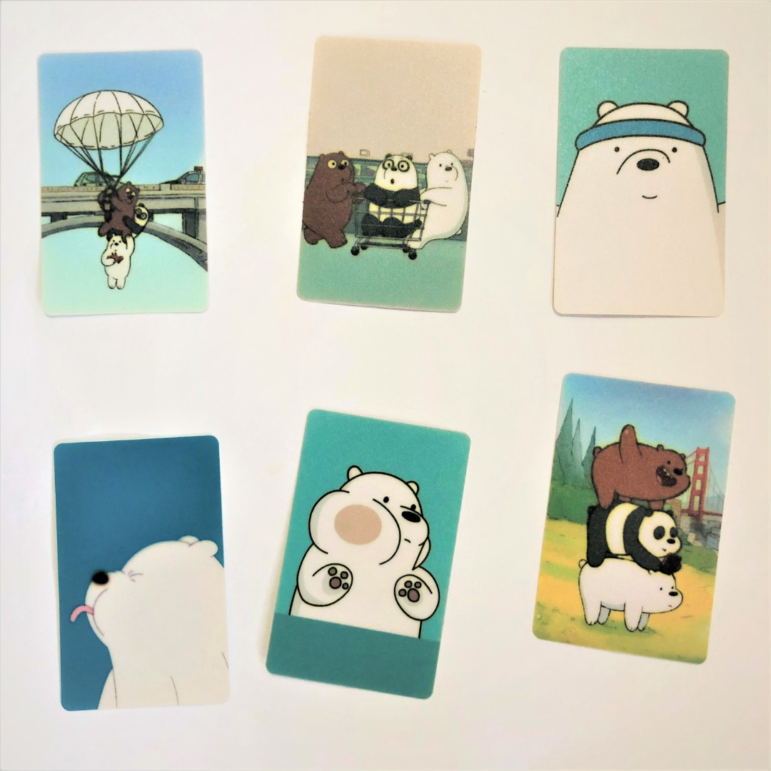 [ Instocks ] We Bare Bears Ezlink Card Stickers ( D1 ), Women's Fashion ...