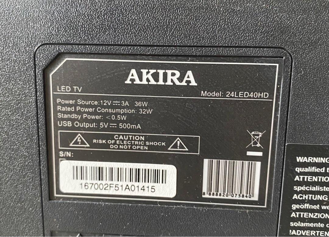 AKIRA LED 24 inch TV, TV & Home Appliances, TV & Entertainment, TV on Carousell