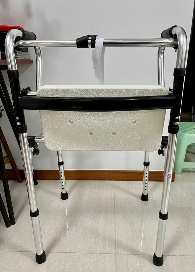 Aluminium Handle Walker and toilet support for elderly (with seat ...
