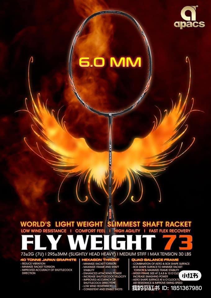 Apacs Fly Weight 73, Sports Equipment, Sports & Games, Racket & Ball ...