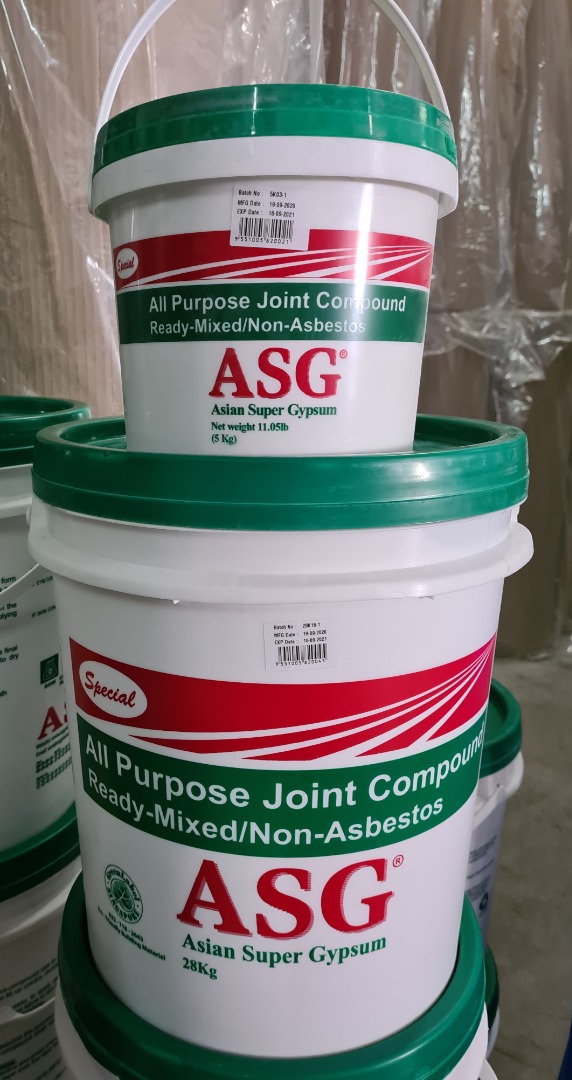 ASG Joint Compound - 5kg, Furniture & Home Living, Home Decor, Wall ...