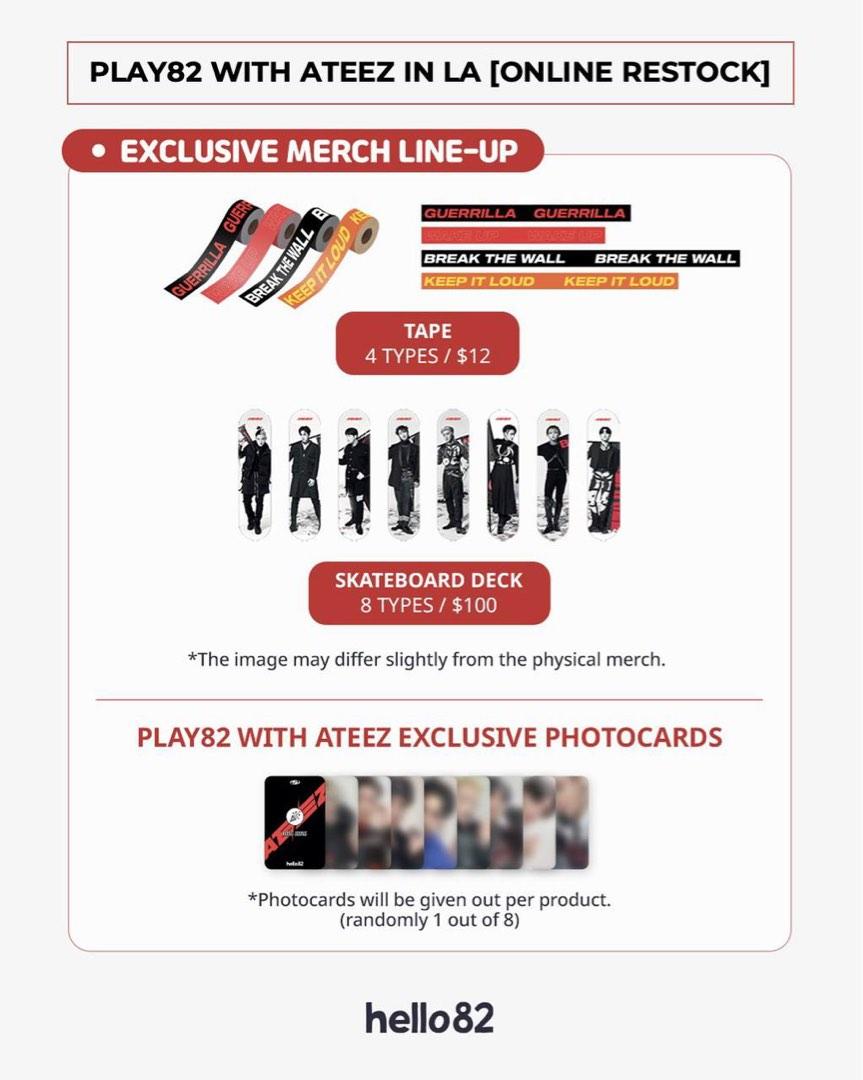 ateez hello82 play82 pop up items, Hobbies & Toys, Memorabilia & Collectibles, K-Wave on Carousell