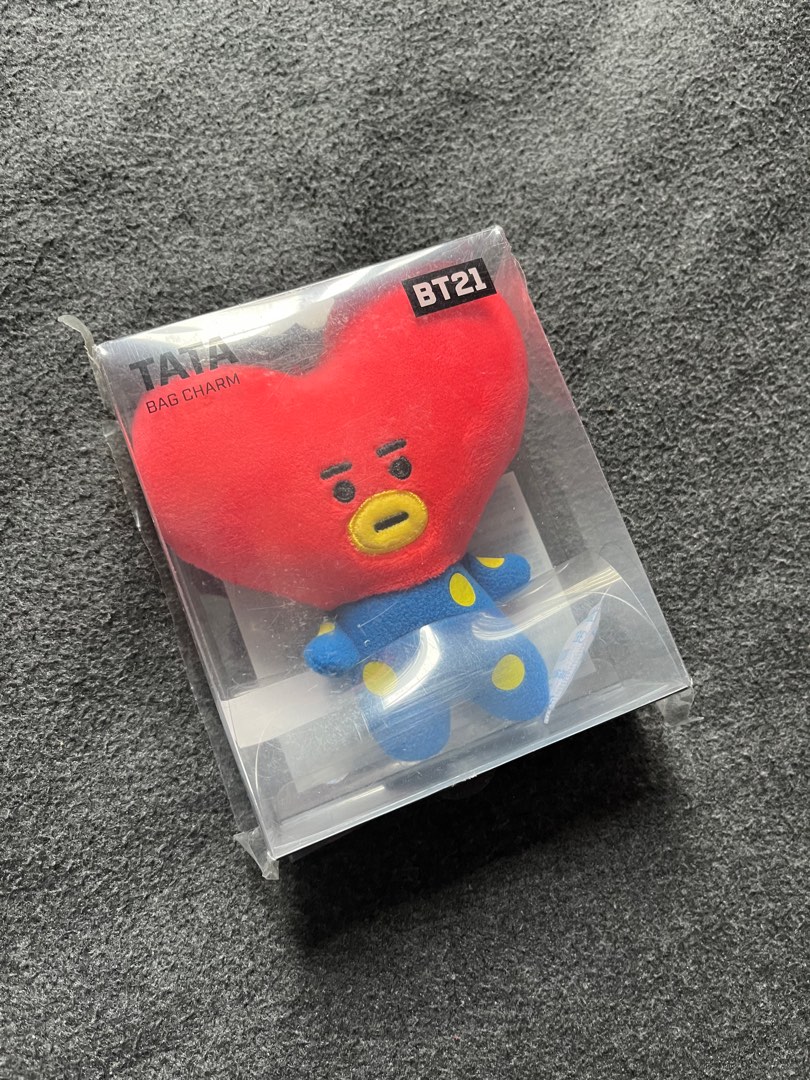 Authentic! BTS BT21 Line Friends V Tata Bag Charm Keychain Kim Taehyung ...