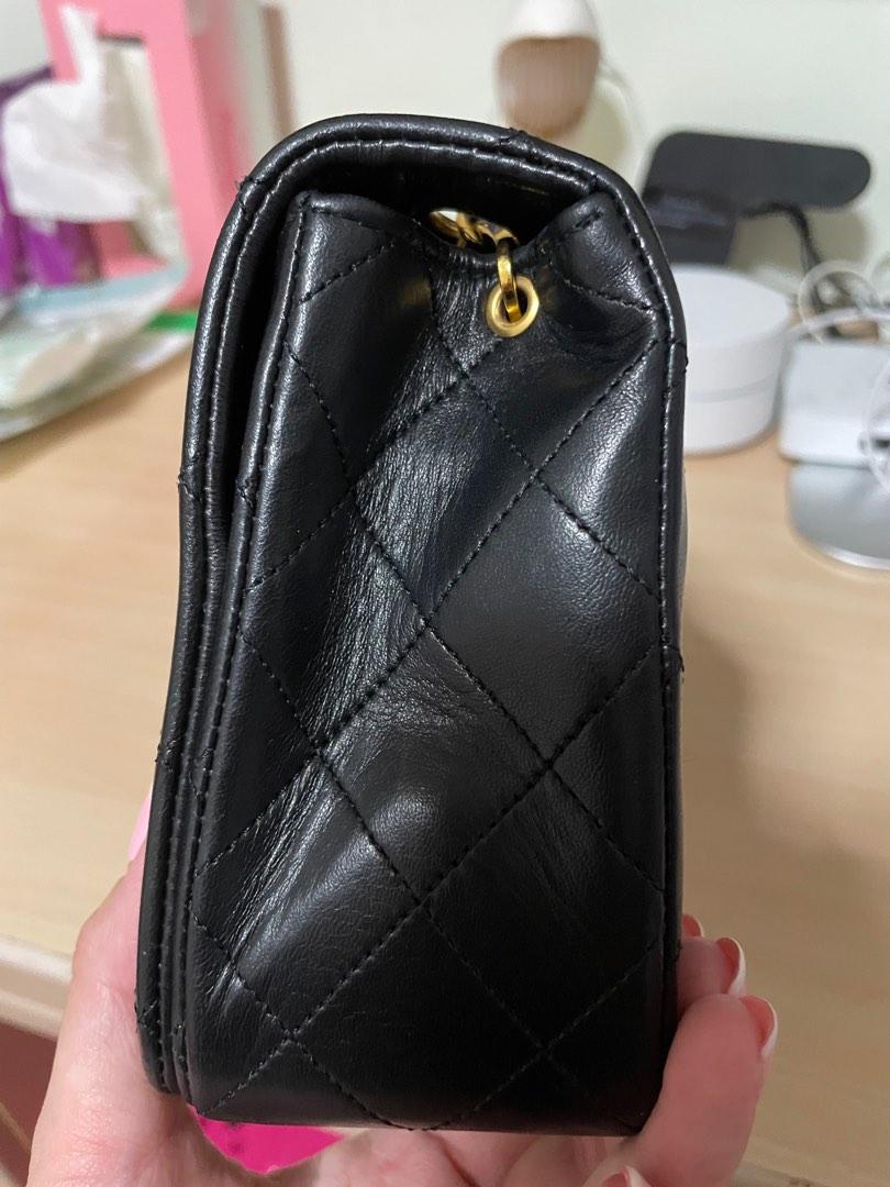 Authentic Vintage Chanel Classic Full Flap 23cm Bag (Black Lambskin ...