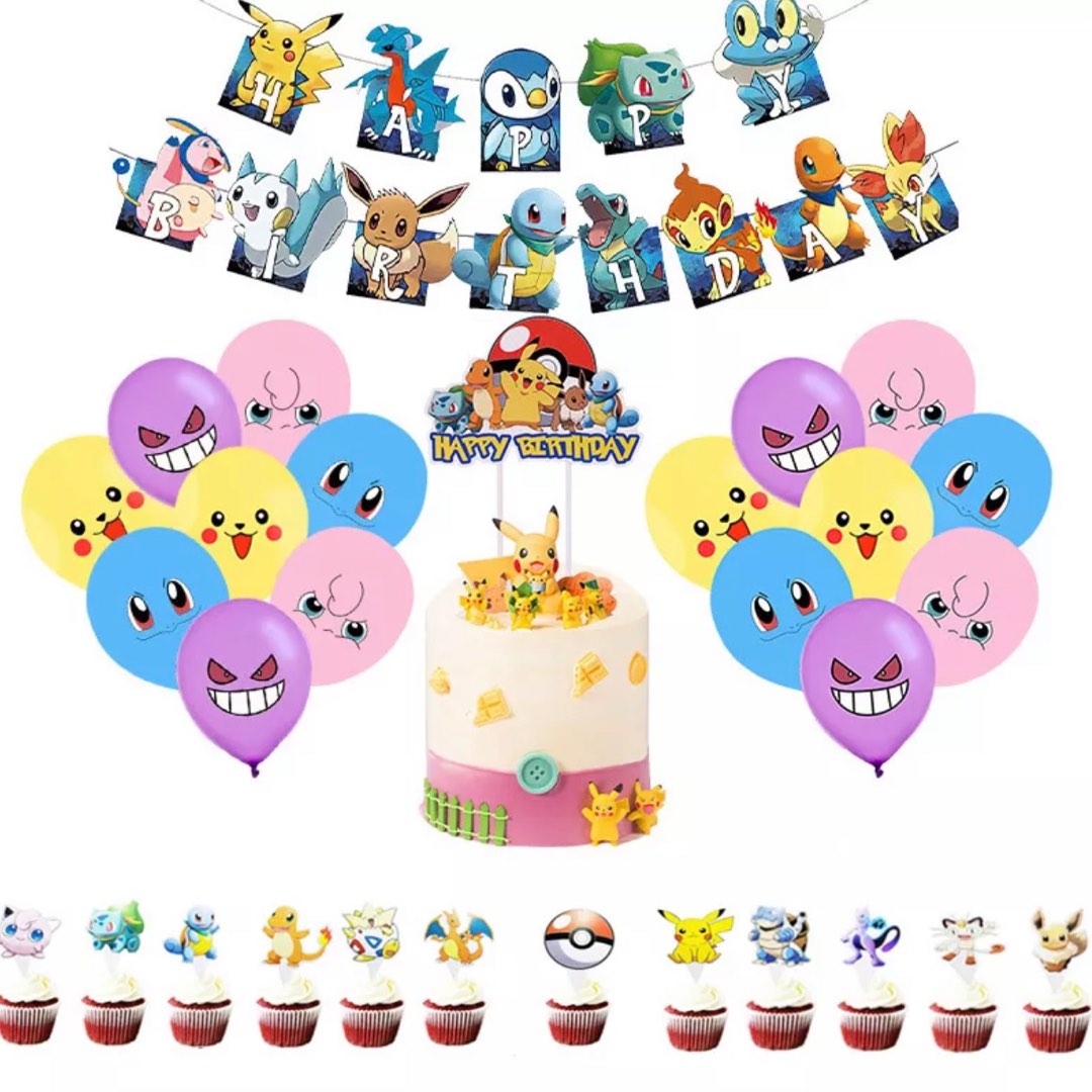 Avail Pokemon Balloons Theme Decoration Set Party Pokémon Balloon ...