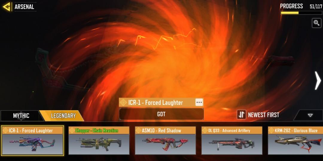 Baller Call of Duty Mobile(CODm) Account. 51 Legend skin, 6 Mythic ...