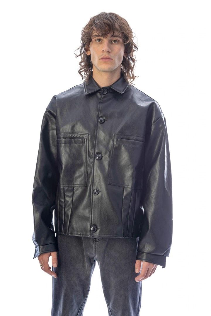 Vintage Beaumont Studios Cropped Leather Jacket, Men's Fashion, Coats ...