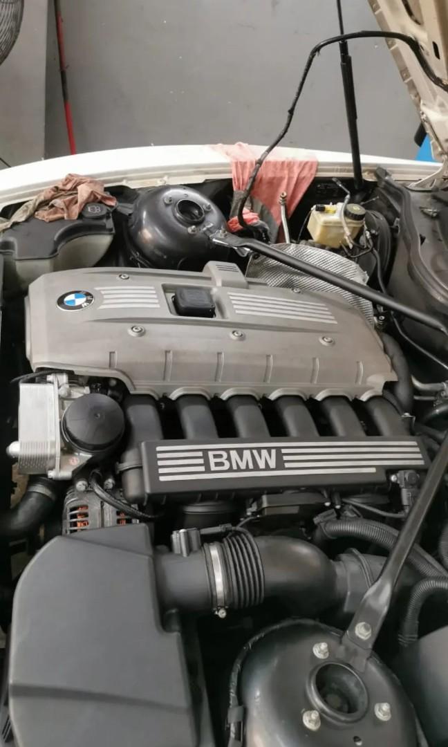 Bmw E60 E90 N52 Silver & black Engine Kosong Complete, Auto Accessories ...