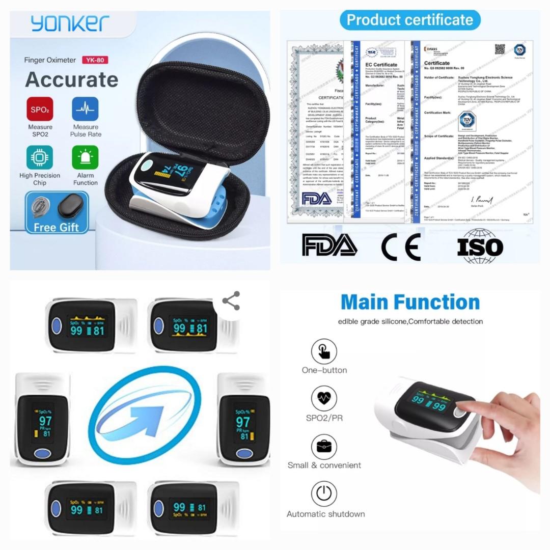 ️ ️(BN Sealed Set) YK-80 Finger Pulse Oximeter Saturation Monitor With ...