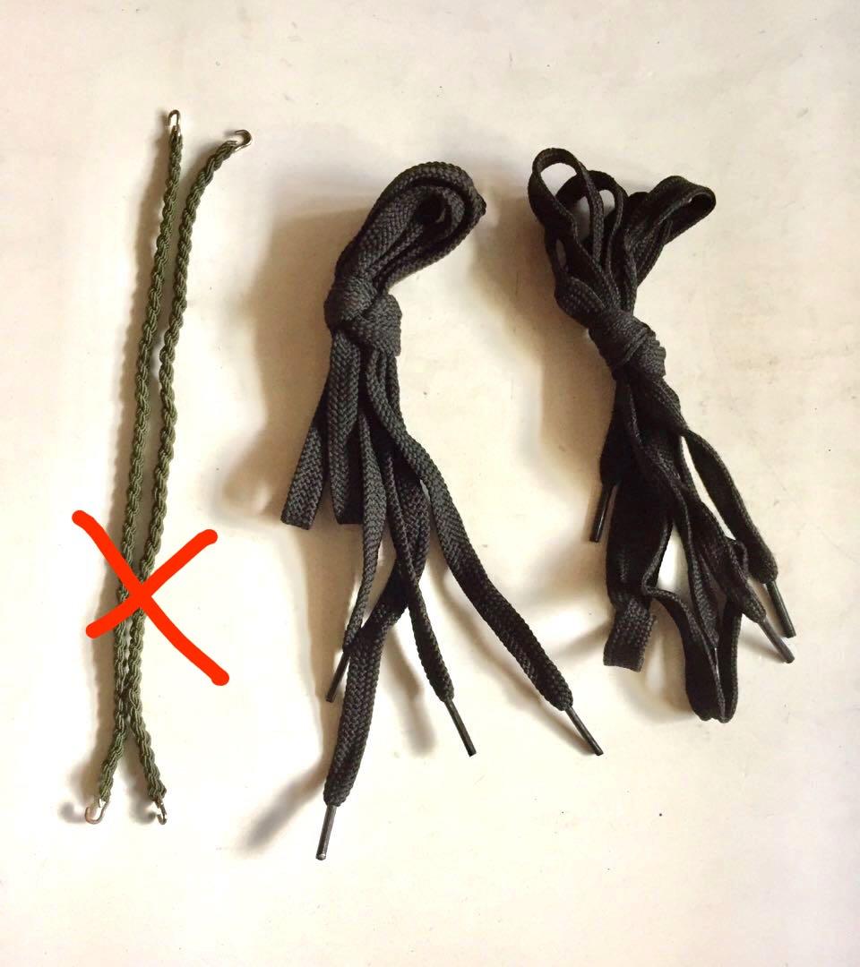 Boots Lace and Elastic Hooks for SAF Army RSAF Air Force RSN Navy SPF ...